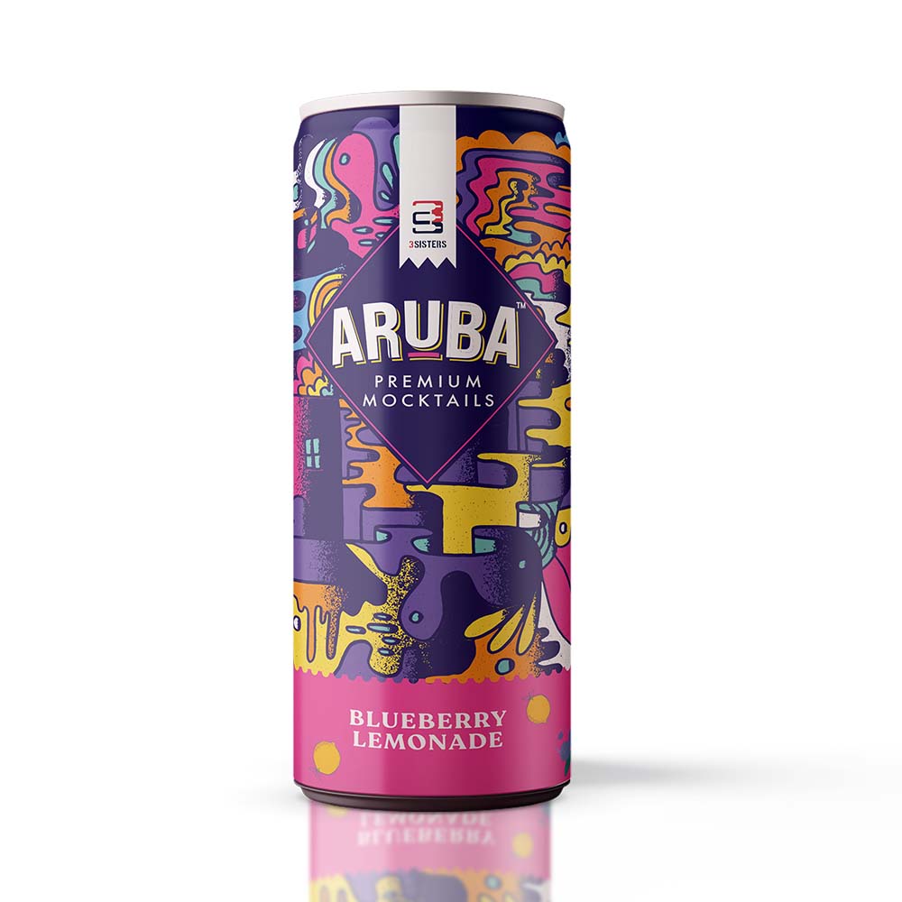ARUBA – BLUEBERRY LEMONADE MOCKTAIL (12 Cans) – 3SistersDrinks